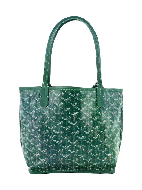 Goyard Anjou Reversible Tote Coated Canvas Mini Satchel - Green