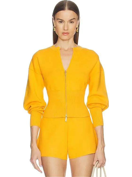 Cult Gaia Monroe Zip-up Sweater - Marigold