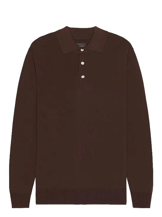 BEAMS Knit Polo - Brown