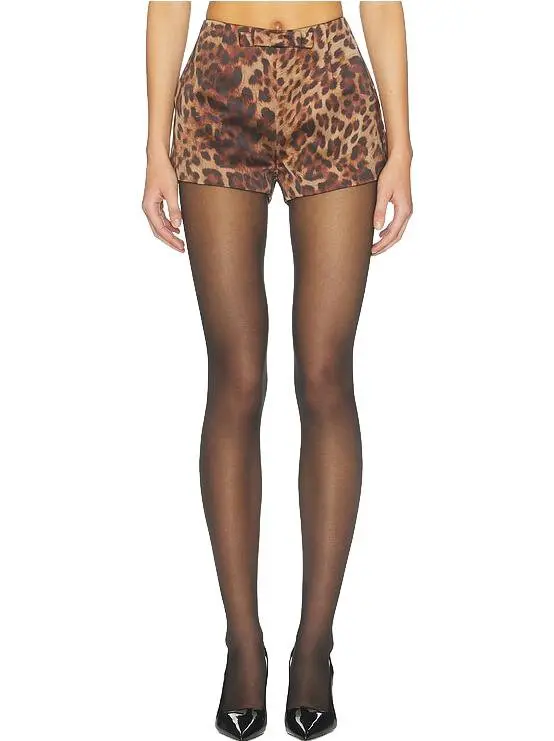 BUBISH Penelope Bow Hot Short - Leopard