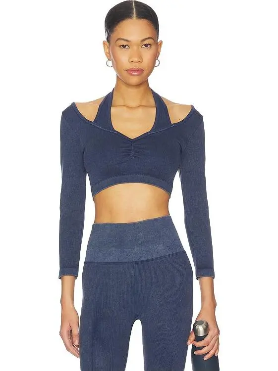 Spiritual Gangster Grace Long Sleeve Top - Indigo