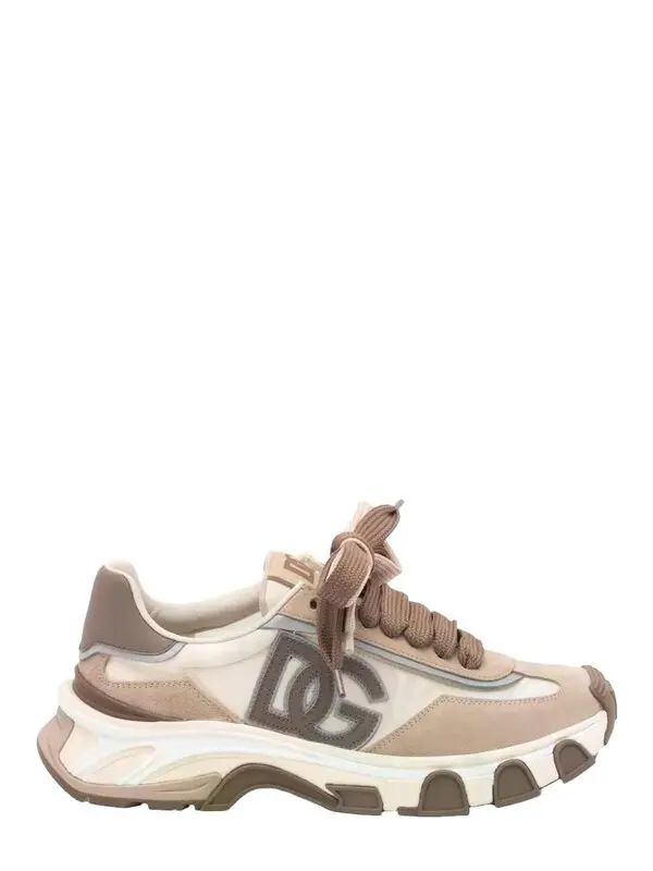 Dolce & Gabbana Country Road Leather-logo Sneakers - Neutrals