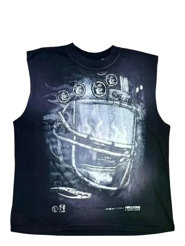 HELLSTAR Helmet-print Tank Top - Black