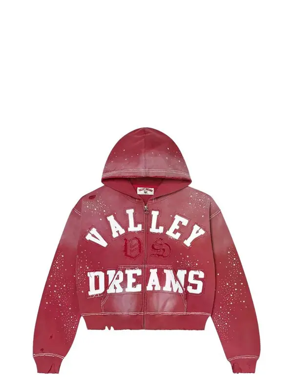 VALE FOREVER Zip-up Hoodie - Red