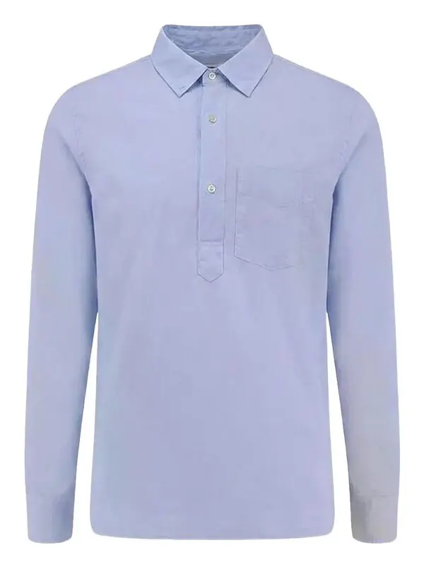 Aspesi Chest-pocket Long-sleeve Polo - Blue