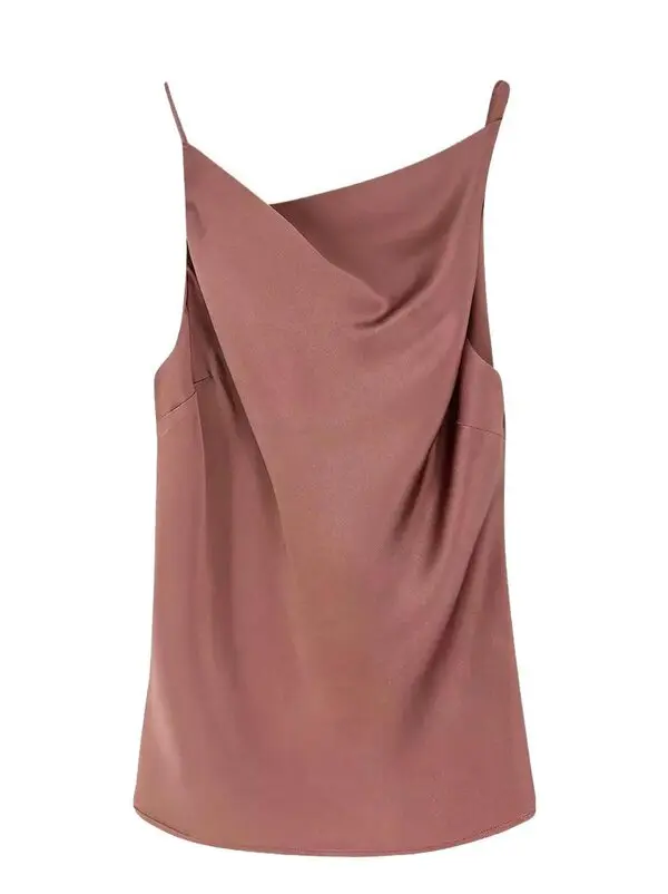 ALYSI Asymmetrical Adjustable-strap Top - Pink
