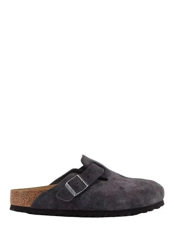 BIRKENSTOCK Boston Suede Mules - Grey