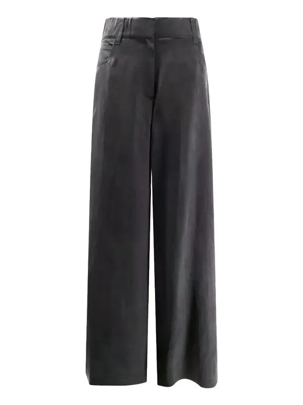 ALYSI Wide Leg Trousers - Grey