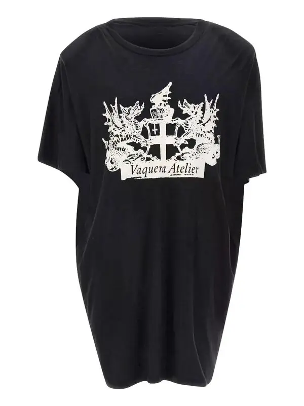 Vaquera Graphic-print T-shirt Dress - Black