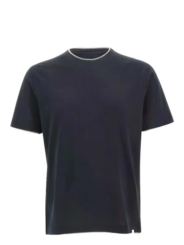 DIKTAT Trims Neckline T-shirt - Blue