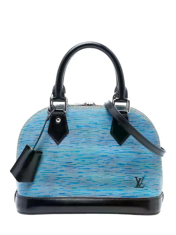 LOUIS VUITTON 2016 Epi Denim Alma Bb Satchel - Black