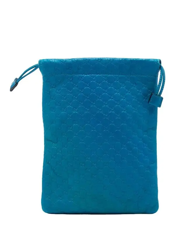 Gucci Microssima Drawstring Pouch - Blue