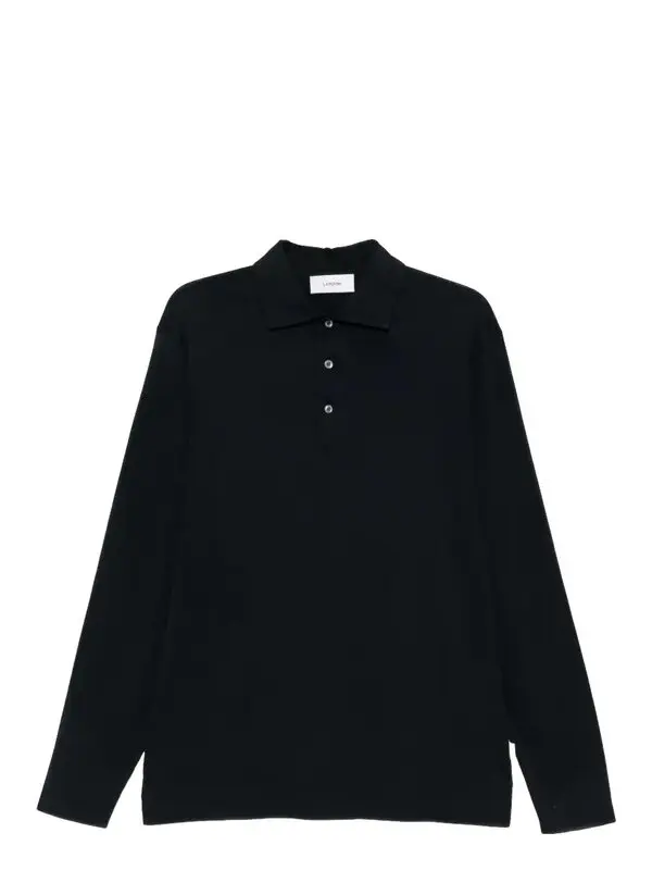 LARDINI Buttoned Polo Shirt - Blue