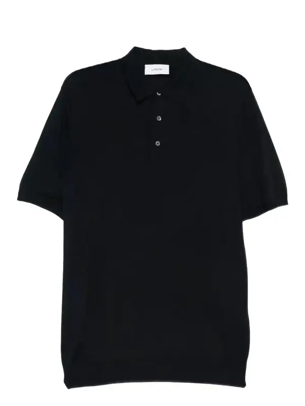 LARDINI Button Polo Shirt - Blue