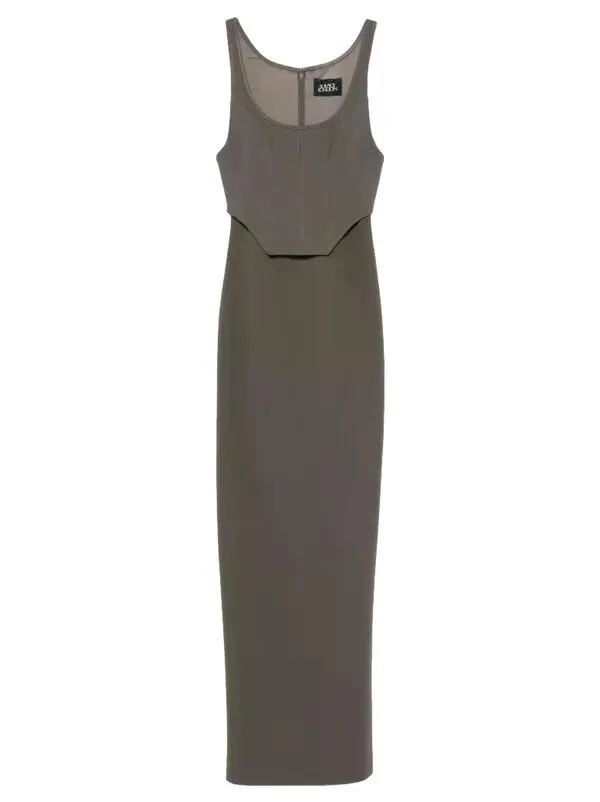 Solace London Noor Paneled Maxi Dress - Grey