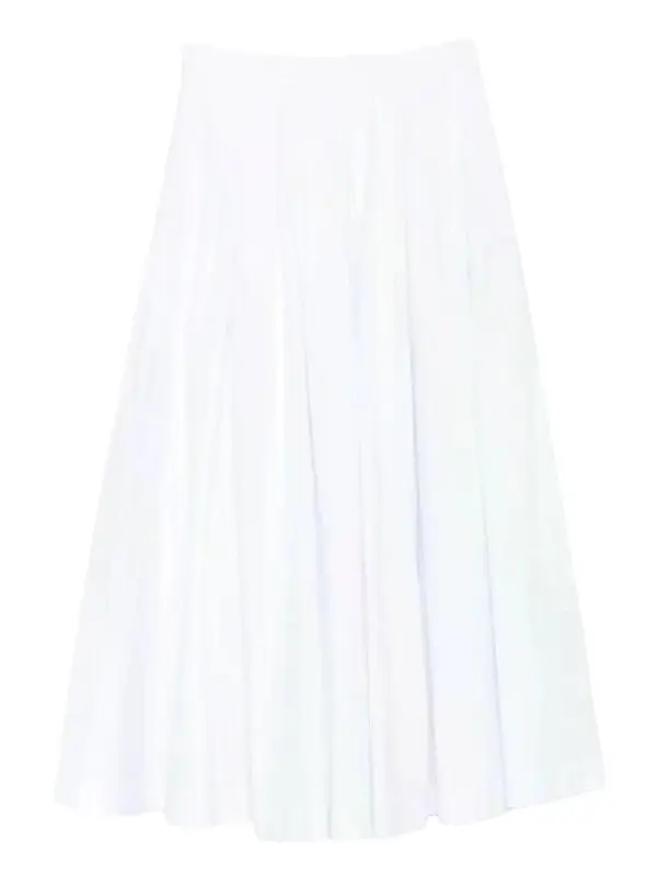 ROBERTO COLLINA A-line Pleated Skirt - White
