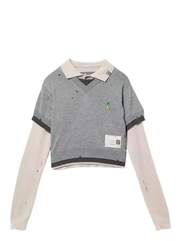 Mihara Yasuhiro Triple-layered Sweater - Grey