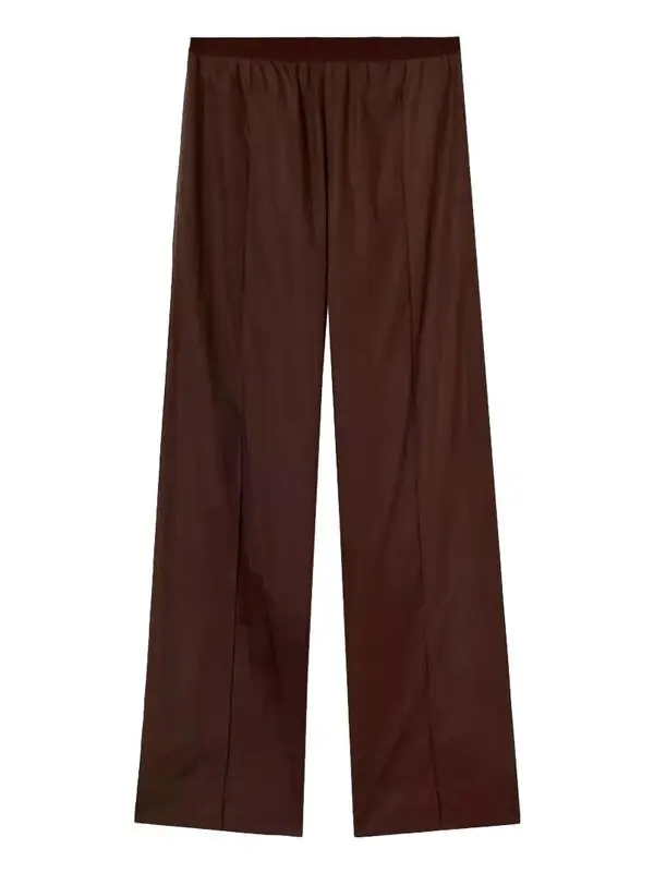 Plan C Wide-leg Trousers - Brown