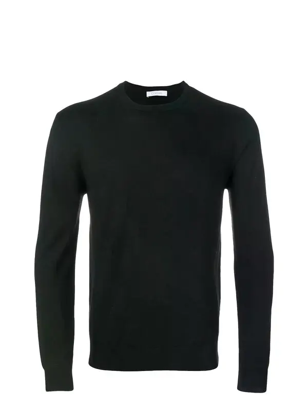 CRUCIANI Ribbed Trim Long Sleeve Sweatshirt - Black