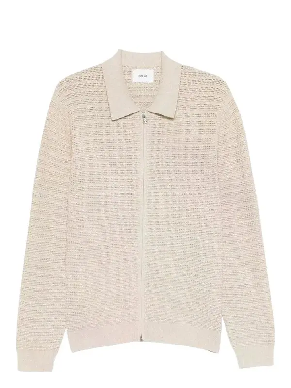 Nn07 Zip-up Cardigan - Neutrals