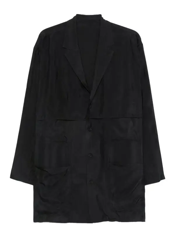 Yohji Yamamoto Patch-pocket Coat - Black