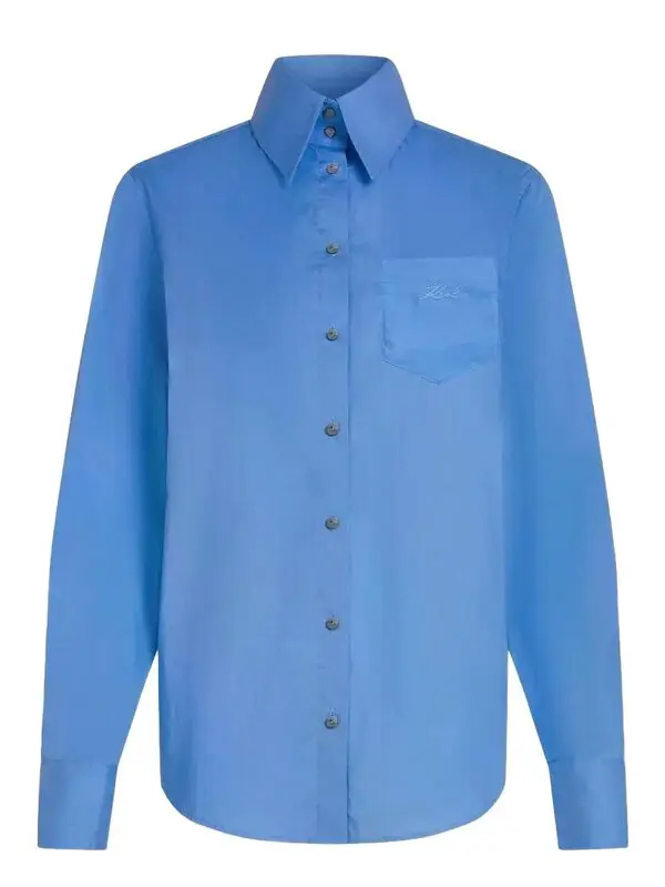 Karl Lagerfeld Everyday Poplin Shirt - Blue