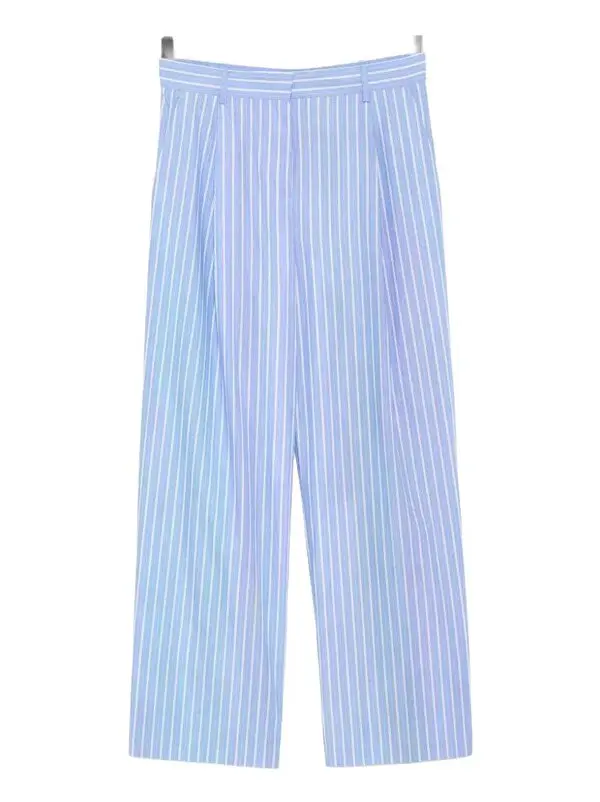 Karl Lagerfeld Striped Pleated Trousers - Blue
