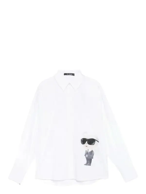 Karl Lagerfeld Ikon Aquarelle Shirt - White