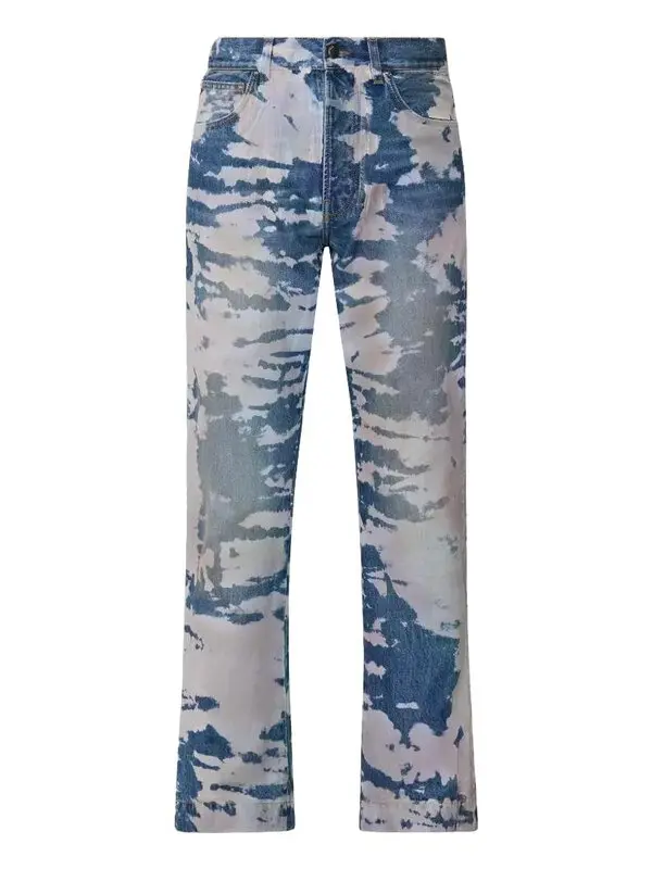 Amiri Belt-loop Jeans With Bleached Effect - Blue