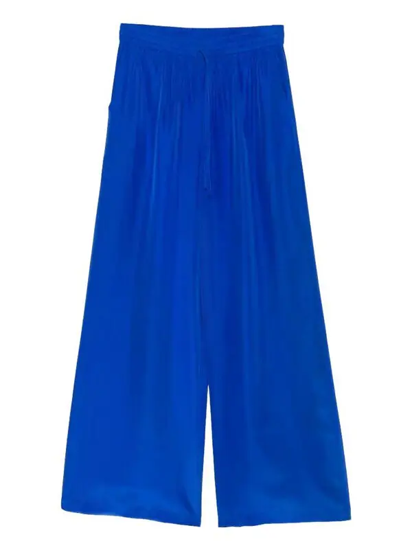 P.a.r.o.s.h Saxon Drawstring Palazzo Pants - Blue