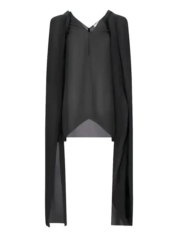 THE ROW V-neck Top - Black