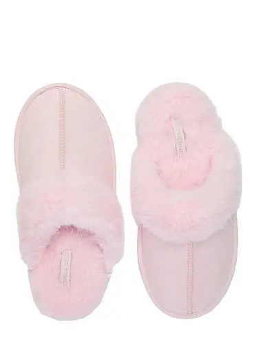 Victoria's Secret Faux Suede & Fur Slippers - Pink