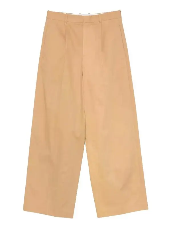 Loewe Pleated Trousers With Belt Loops - Neutrals