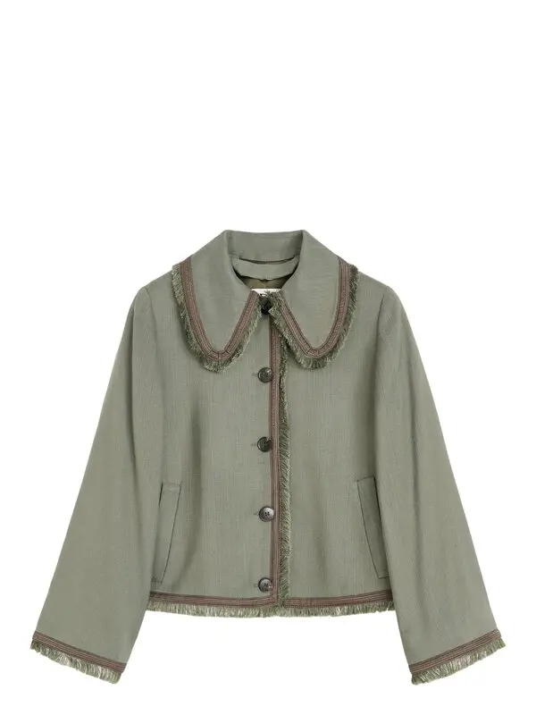 BY MALENE BIRGER Wellon Cropped Jacket - Deep Lichen Green
