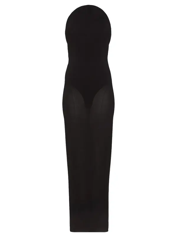 Alaïa Curved Dress - Noir Alaia