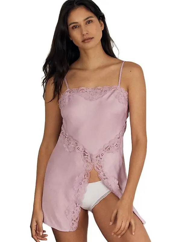 LYREBIRD Silky Lace Cami - Lilac