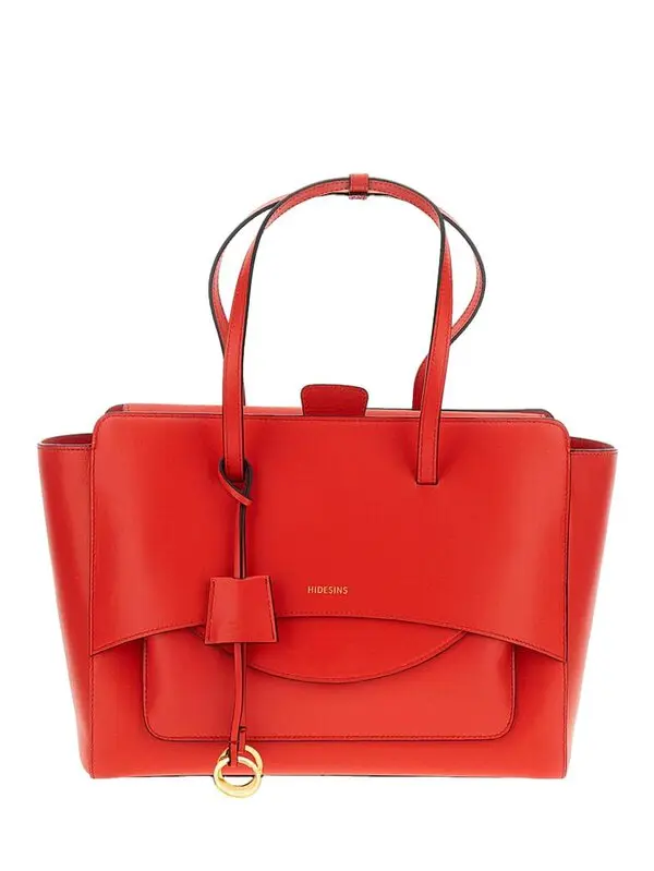 HIDESINS Large Flap Shoulder Bag - Red
