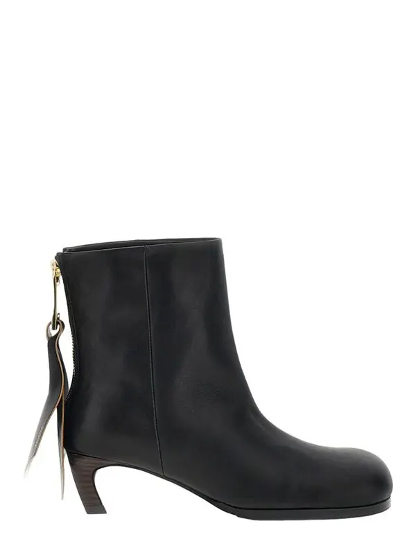 Sacai Leather Ankle Boot - Black