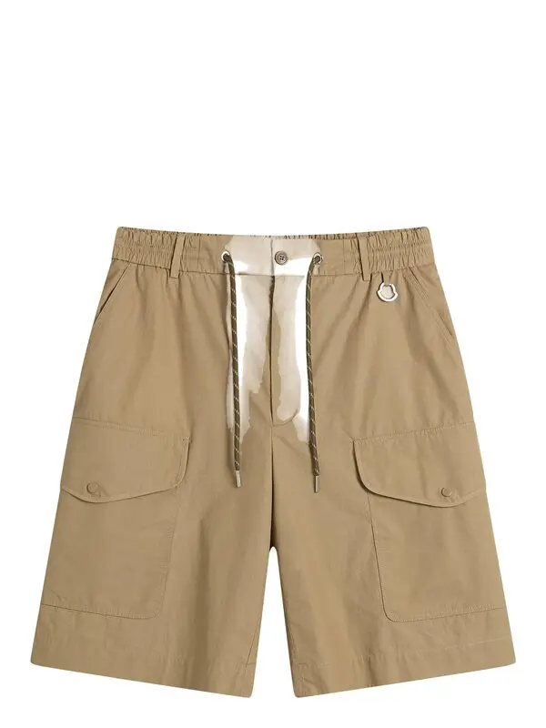Moncler Drawstring Cargo Shorts - Tan