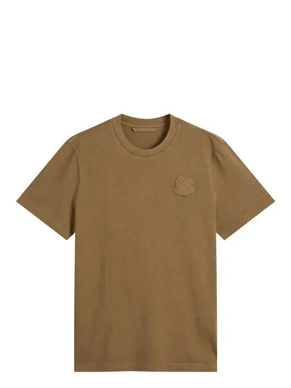 Moncler Washed Heavy Cotton T-shirt - Brown