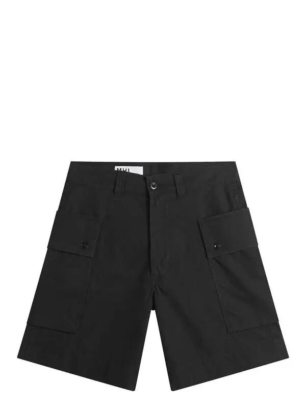 MARGARET HOWELL Cargo Pocket Shorts - Black