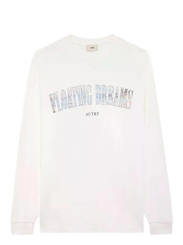 AUTRY Long-sleeve Cotton T-shirt - Neutrals