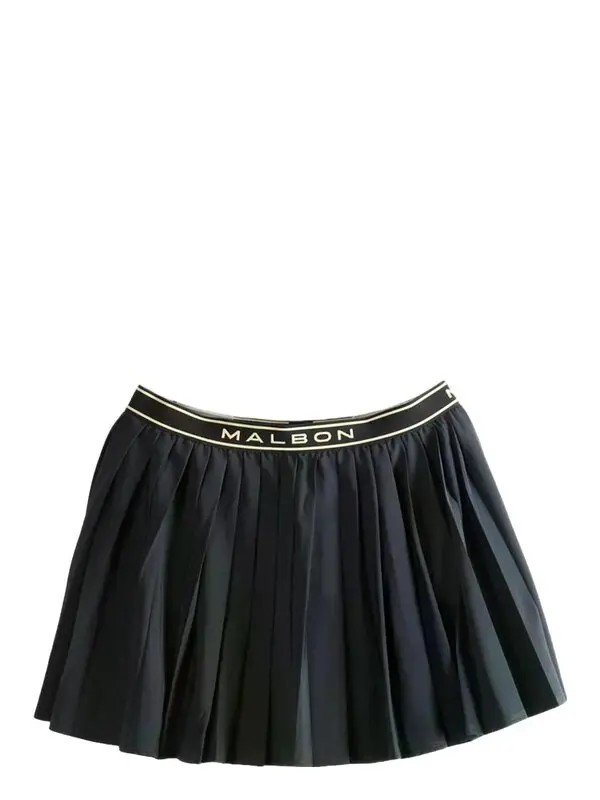 MALBON Laurell Pleated Mini Skirt - Black