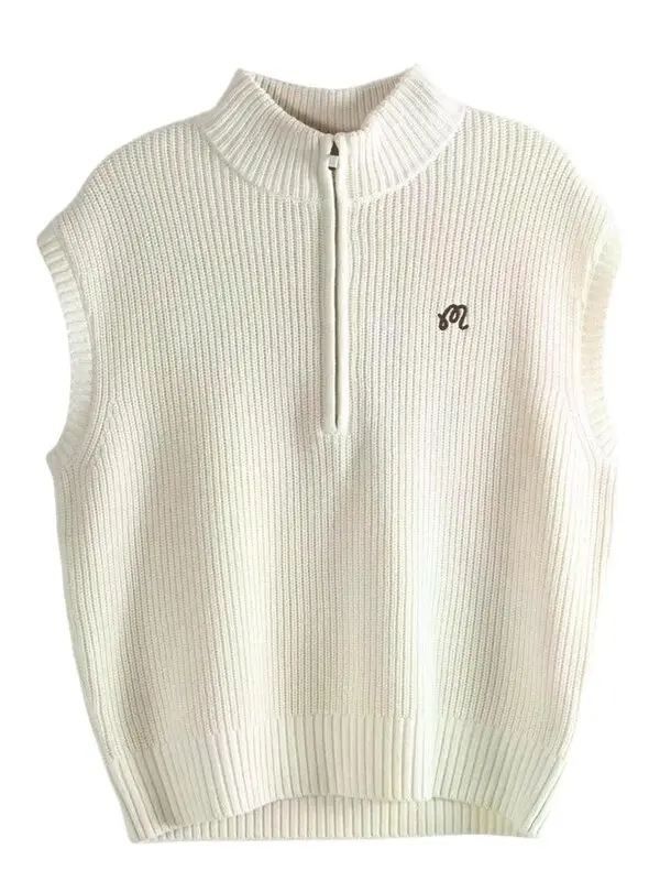 MALBON Iva Zip Sleeveless Top - Neutrals