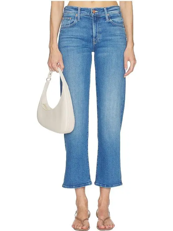 MOTHER The Mid Rise Zip Rambler Ankle Jeans - Blue