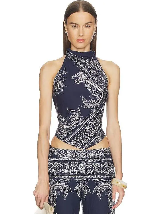 Amanda Uprichard Arielle Top - Navy