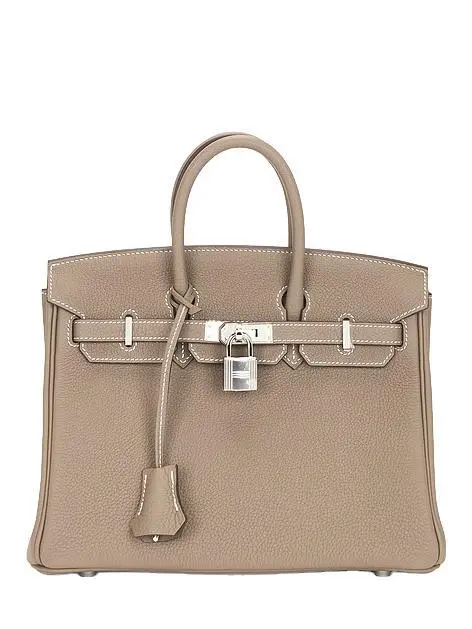 FWRD RENEW Hermes Togo Birkin 25 Handbag - Brown