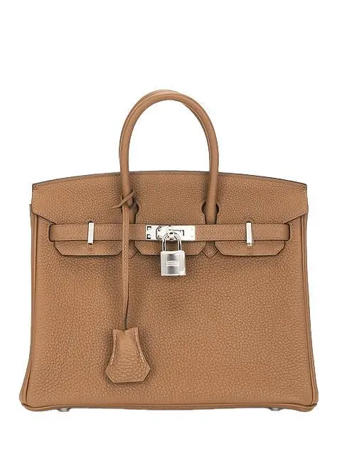 FWRD RENEW Hermes Togo Birkin 25 Handbag - Brown