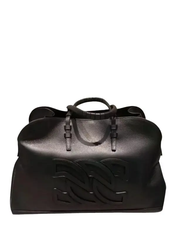 Casadei Park Avenue Logo Tote Bag - Black