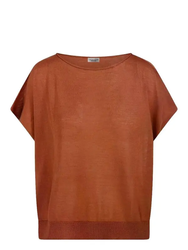 ROBERTO COLLINA Short-sleeve Knit T-shirt - Brown